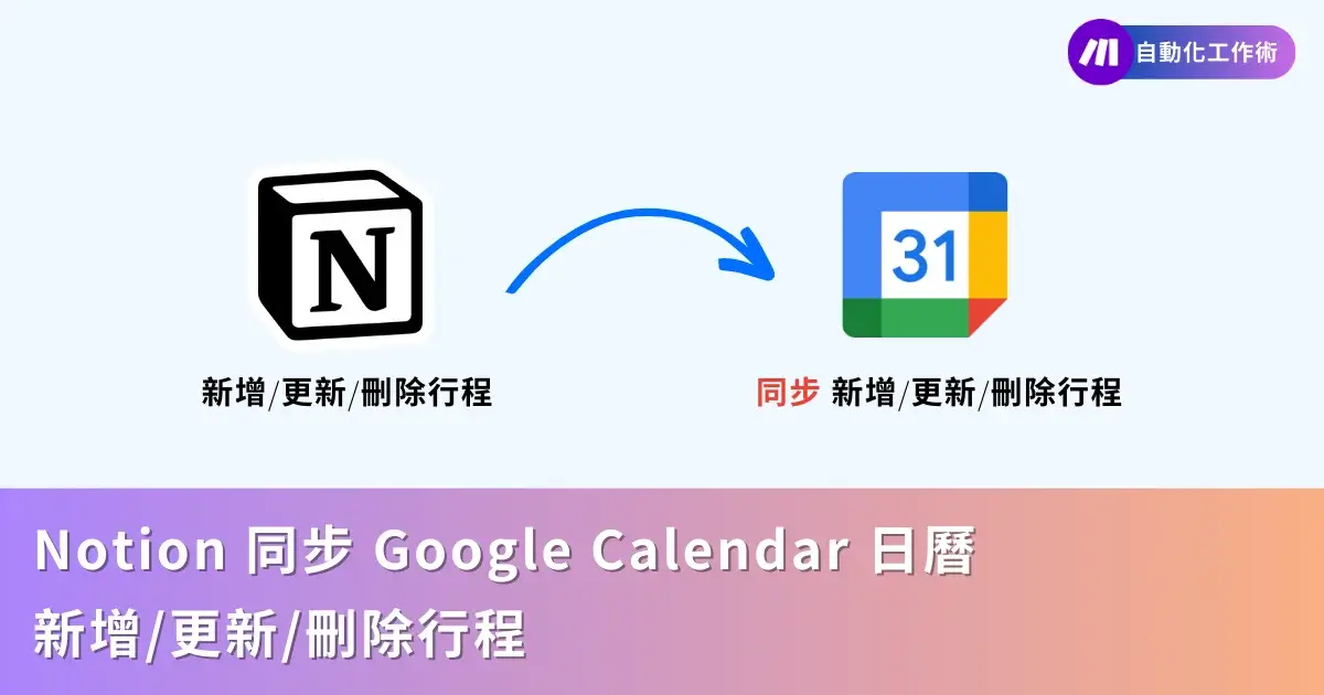 【Make 教學】Notion 同步 Google Calendar 日曆，新增/更新/刪除行程